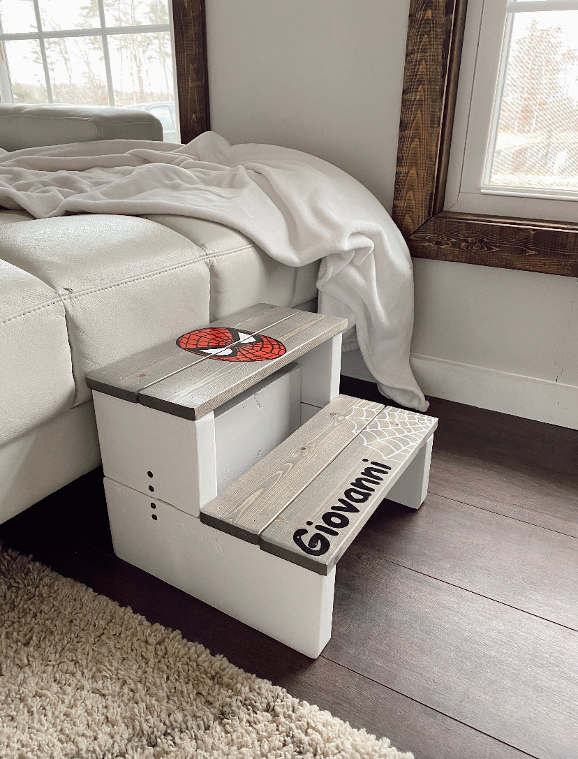Spider Man Step Stool – The Wooden Step Stool